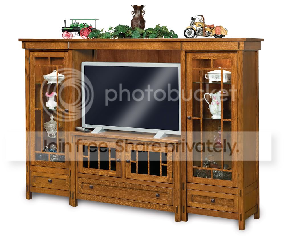 Solid Wood Entertainment Wall Unit